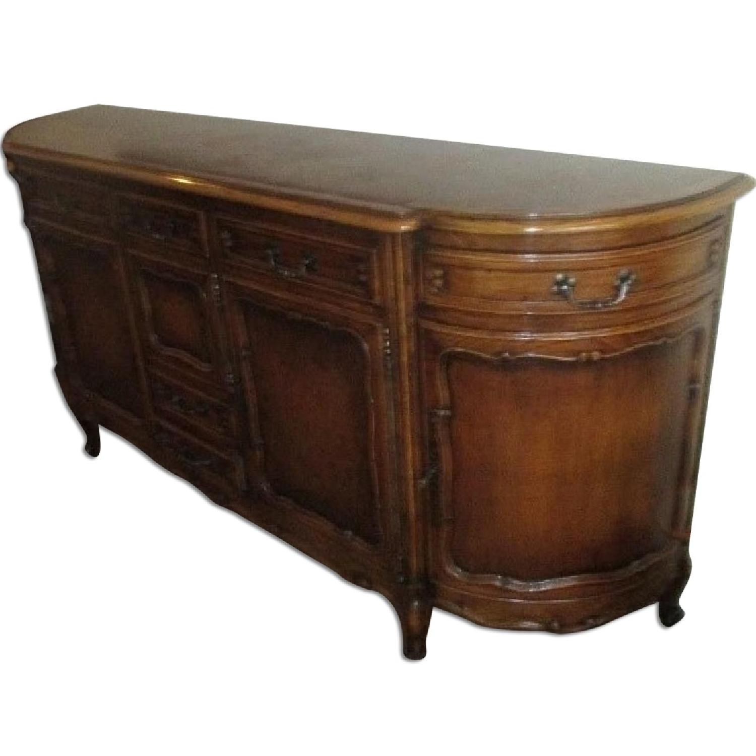 Wood Buffet w/ Rounded Corners - AptDeco