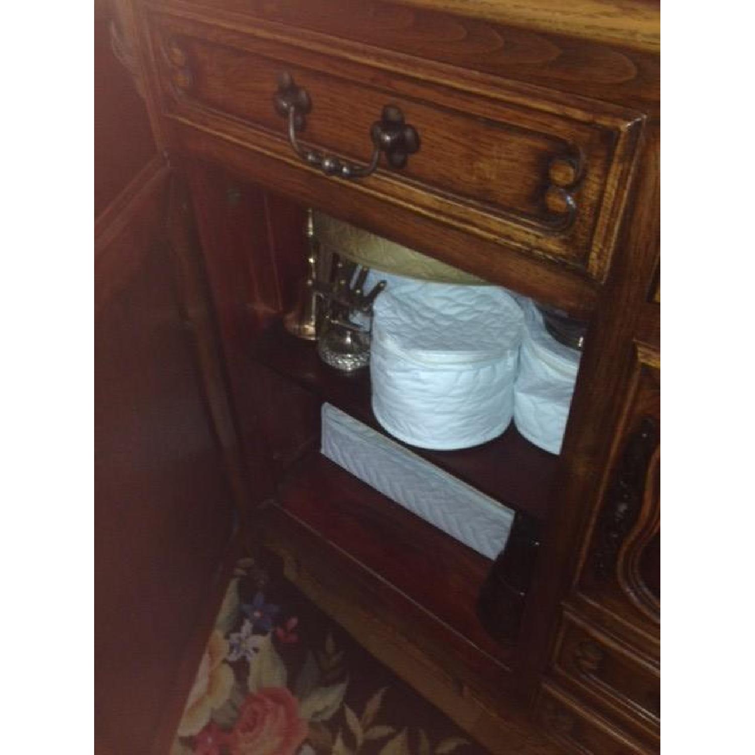 Wood Buffet w/ Rounded Corners - AptDeco