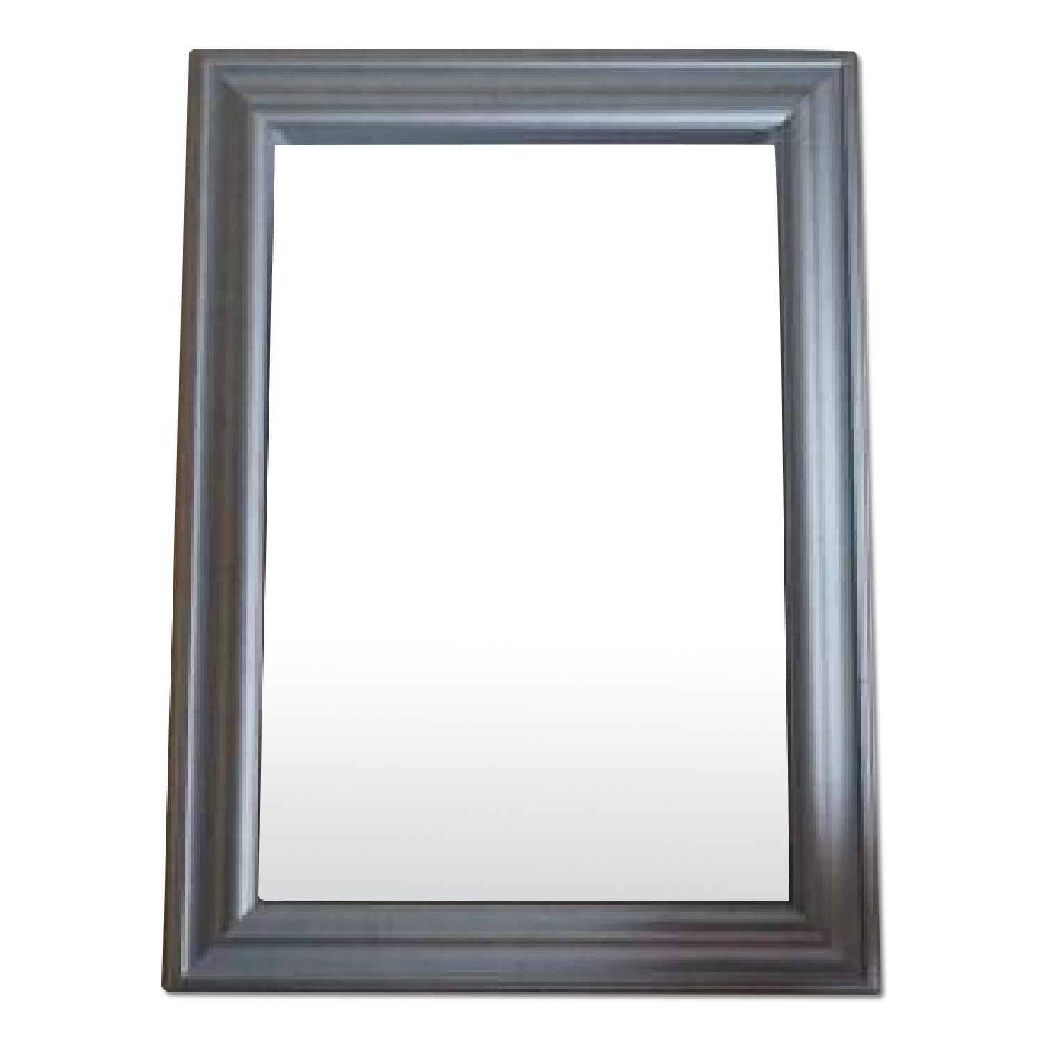 Mirror w/ Silver Wood Frame - AptDeco