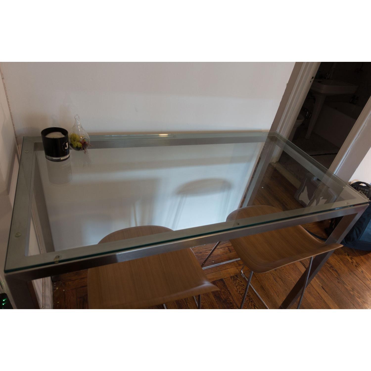 Room & Board Glass Top Portica Counter Height Table - AptDeco