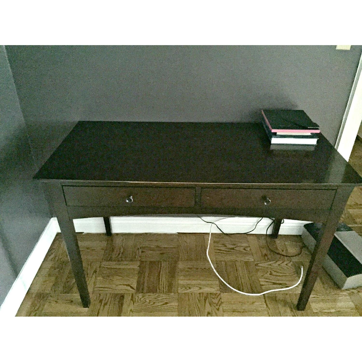 Baronet Dark Oak Wood Desk - AptDeco