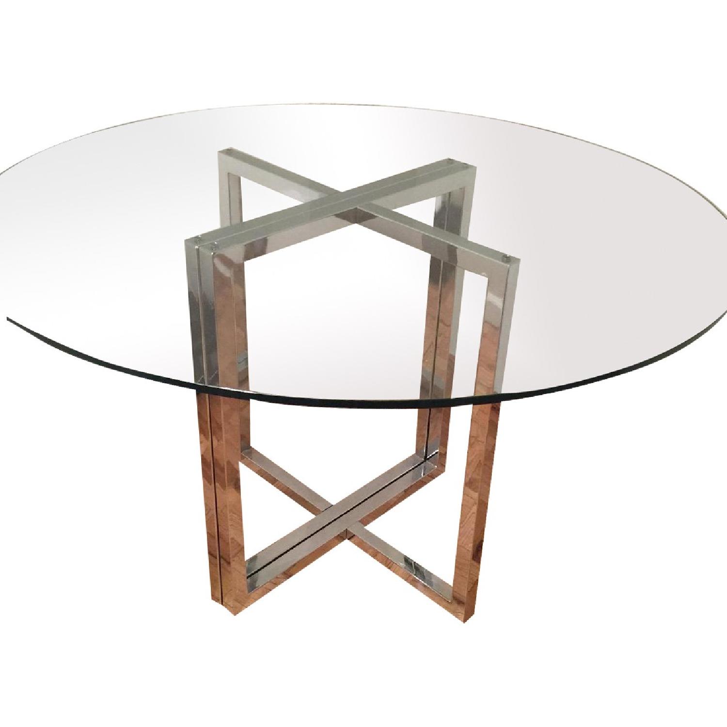 CB2 Silverado Round Dining Table - AptDeco