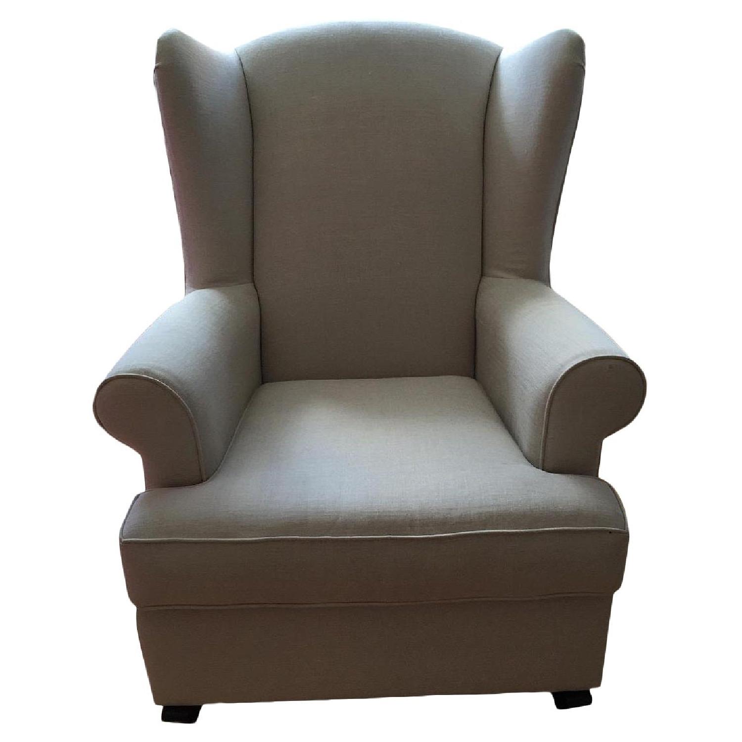 Pottery Barn Wingback Rocking Chair - AptDeco