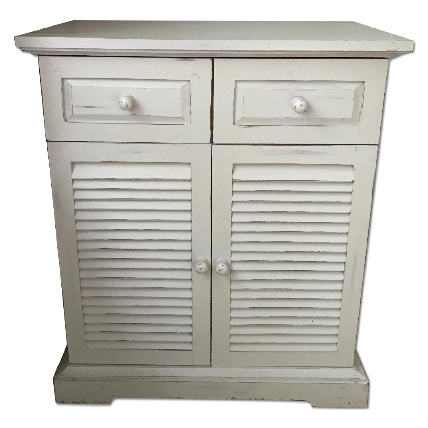 Pier 1 White Chest of Drawers - AptDeco