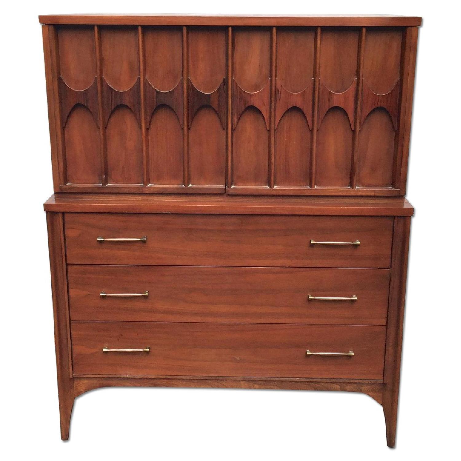 Kent Coffey Perspecta Mid-Century Modern Highboy Dresser - AptDeco
