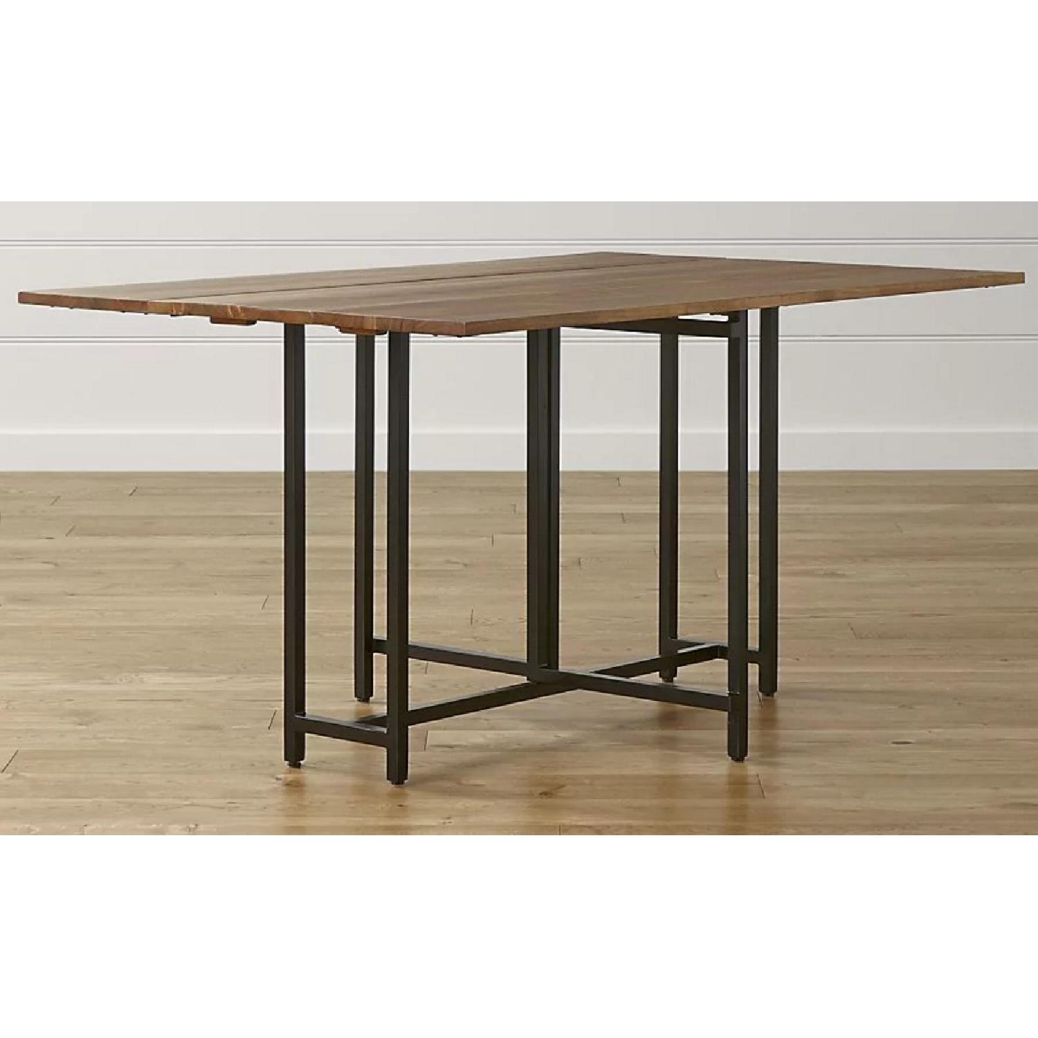 Crate & Barrel Origami Drop Leaf Folding Dining Table - AptDeco