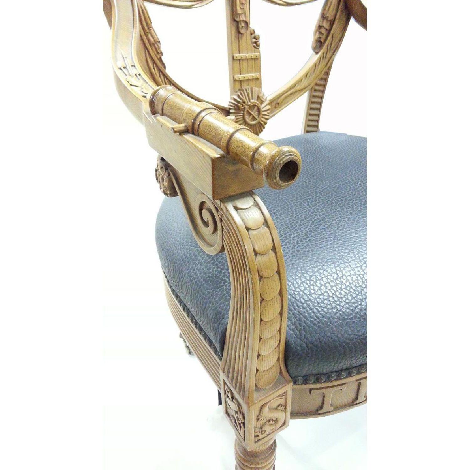Carved Wood Regency Style Victory Chair - AptDeco