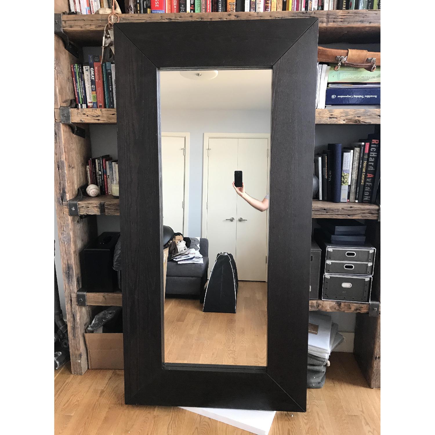Ikea Ebony Standing Floor Mirror - AptDeco
