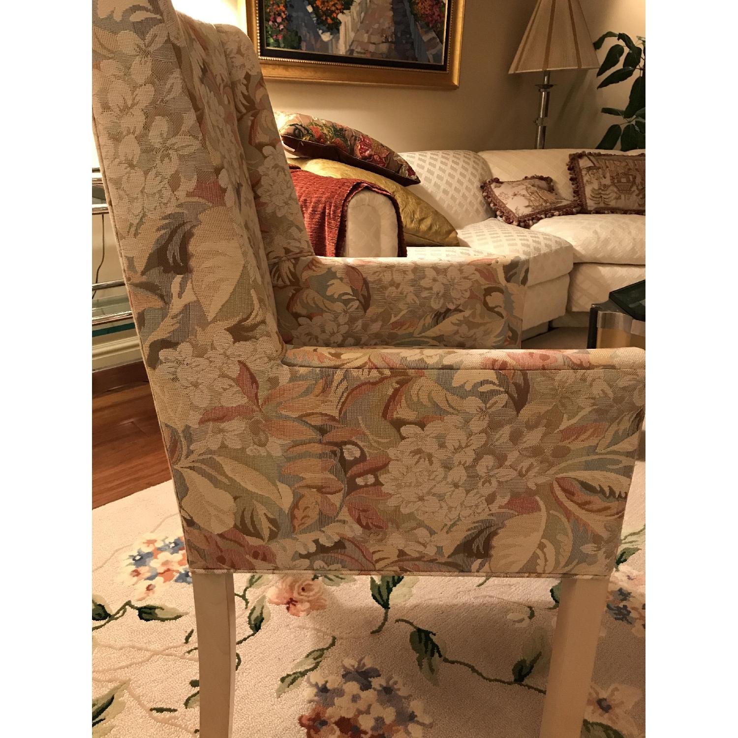 Floral Pattern Accent Chair - AptDeco