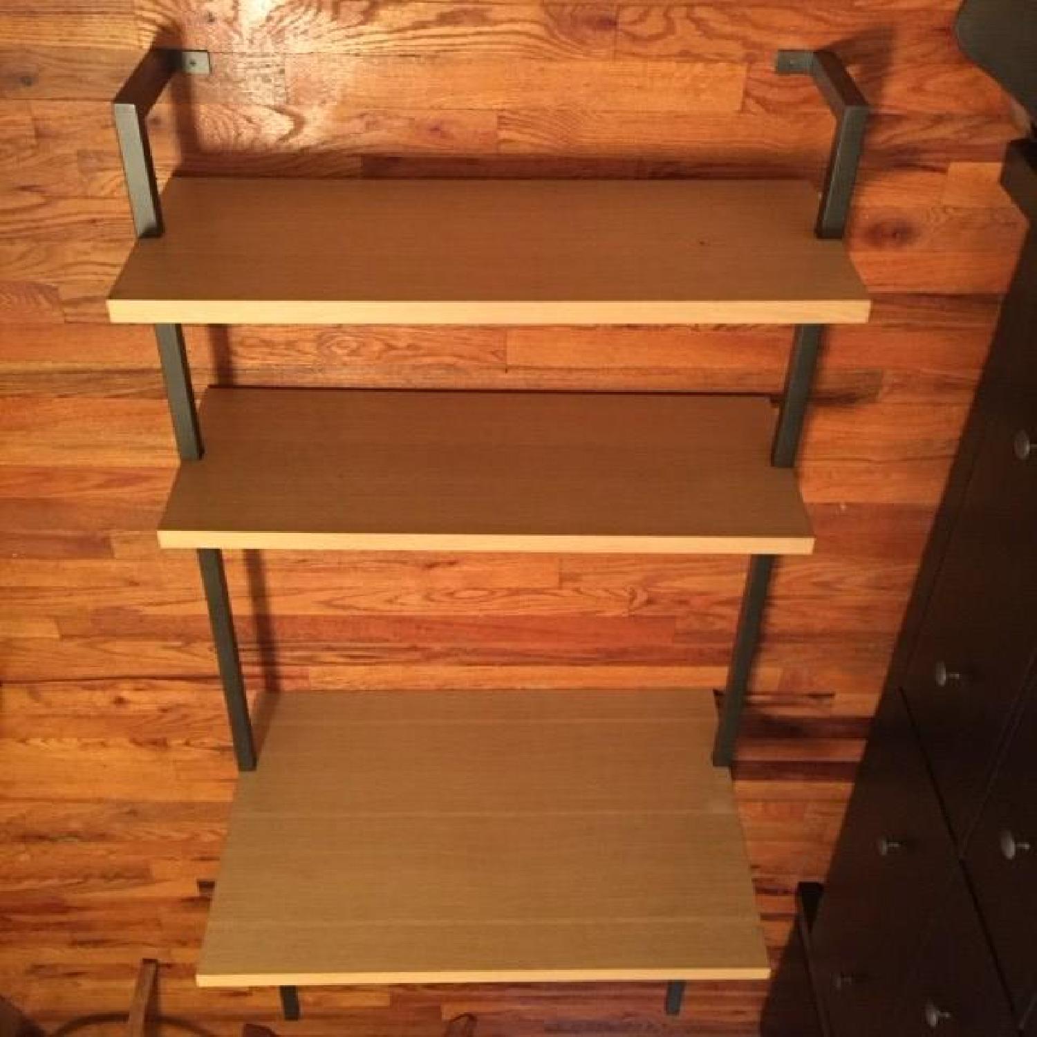 CB2 Helix Wall Mounted Desk w/ Shelves - AptDeco