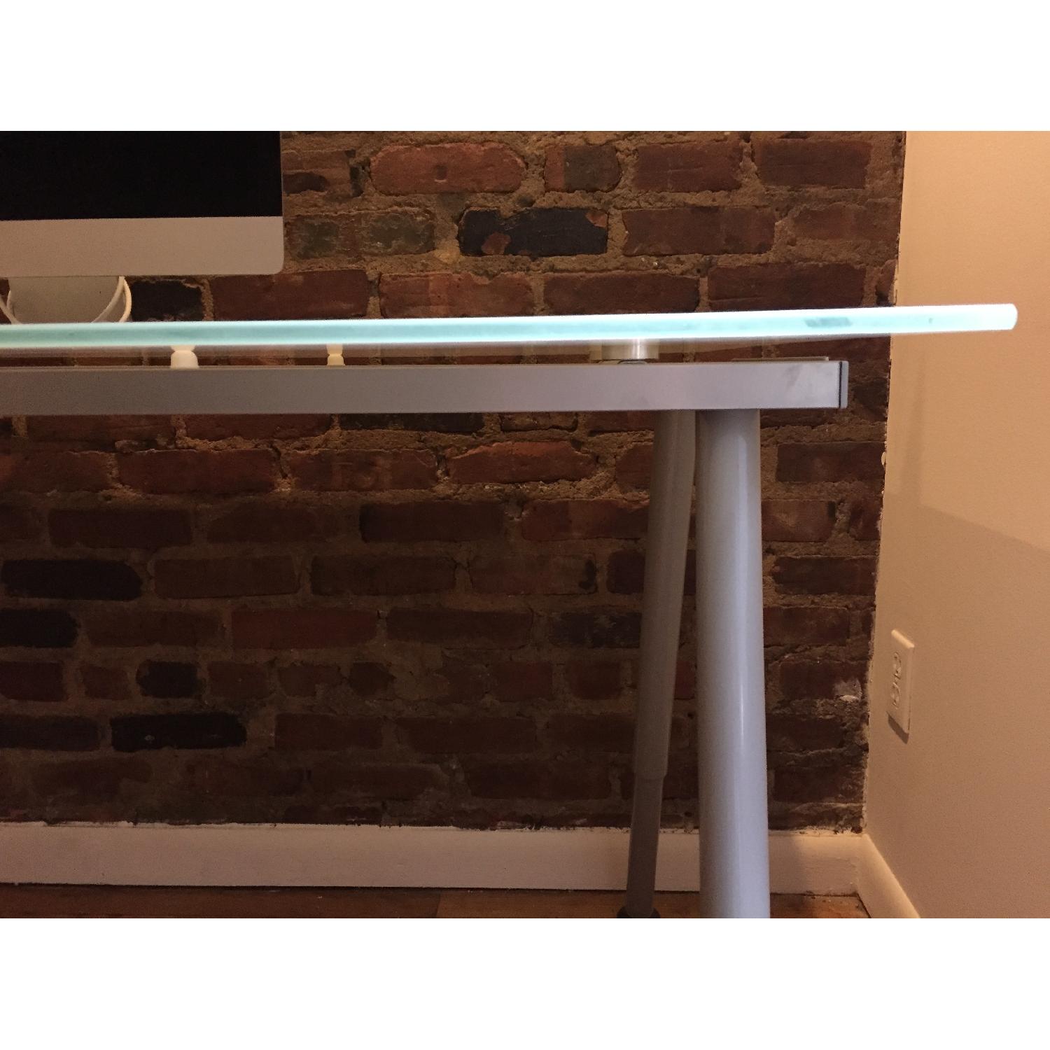 Ikea Frosted Glass Desk - AptDeco
