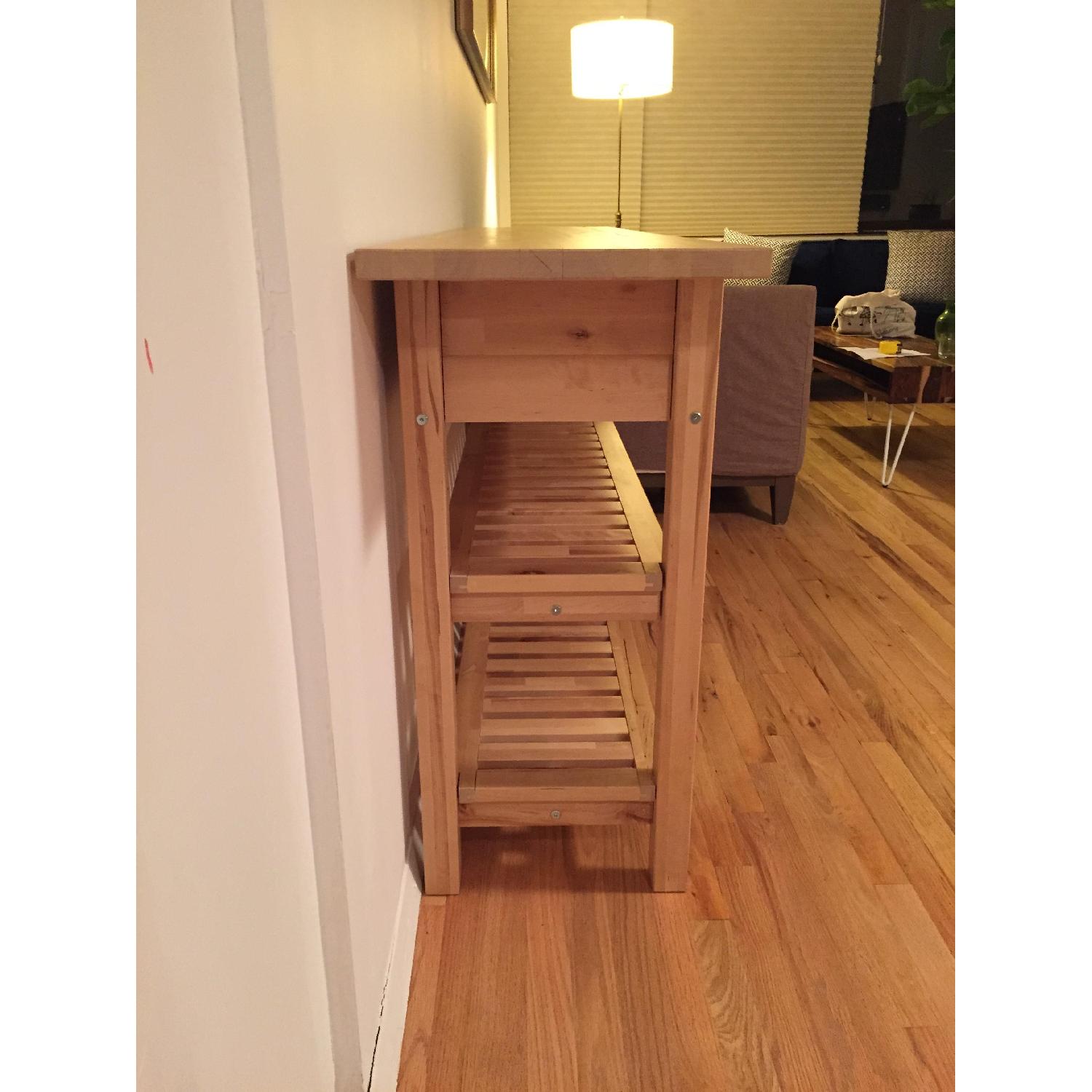 Solid Wood Kitchen Counter w/ 3 Drawers - AptDeco