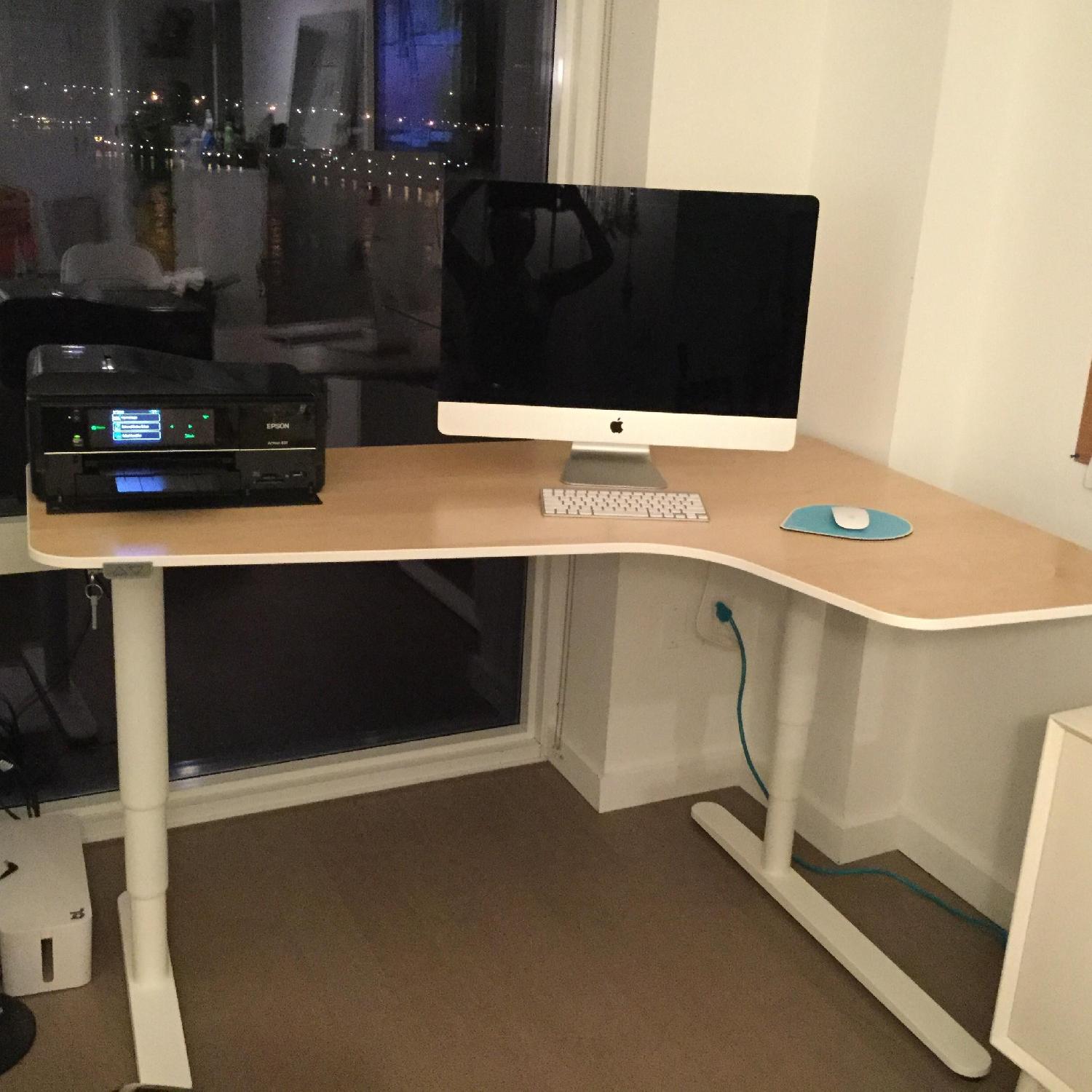 Ikea Bekant Sit/Stand Right Corner Desk - AptDeco