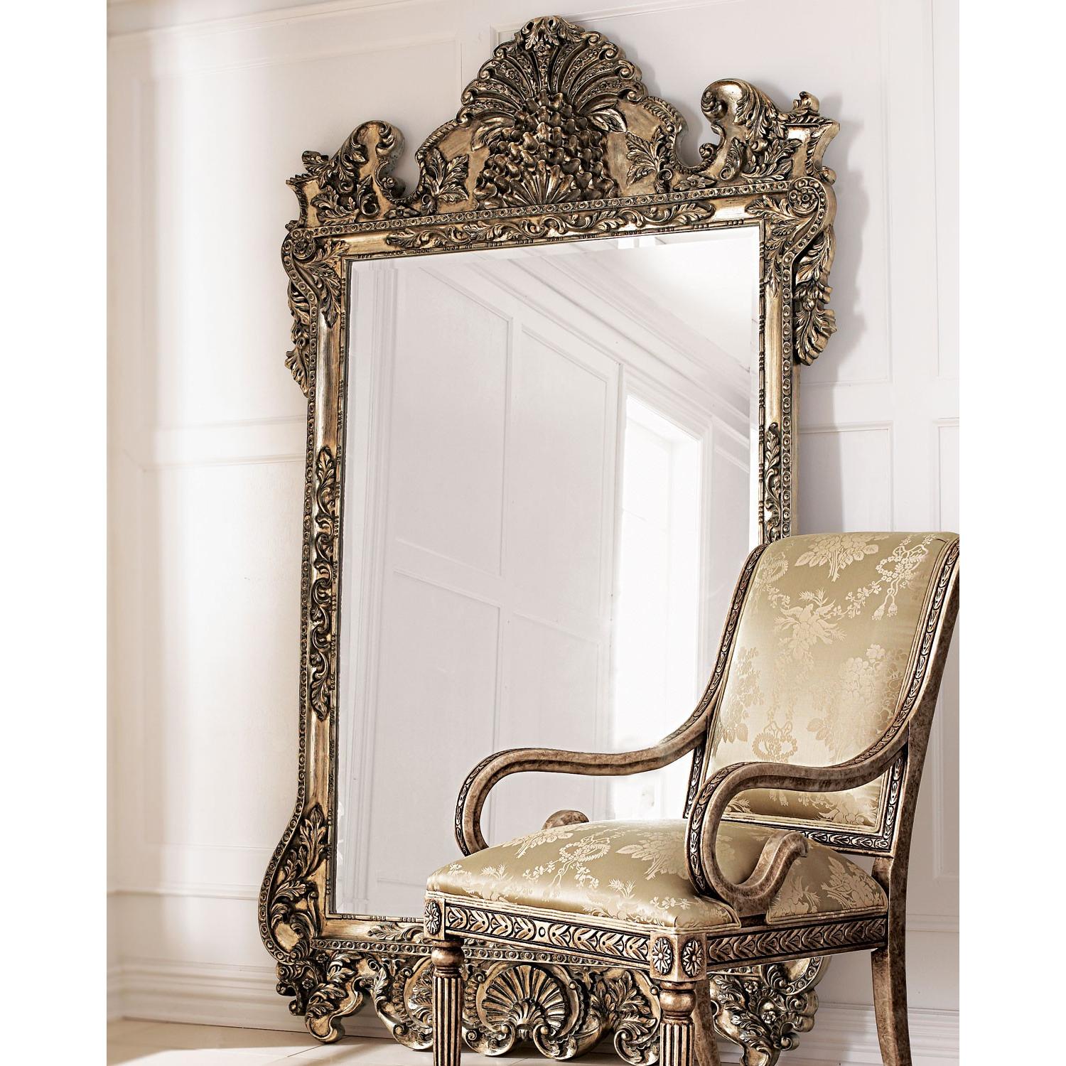 Horchow Ornate Floor Mirror - AptDeco