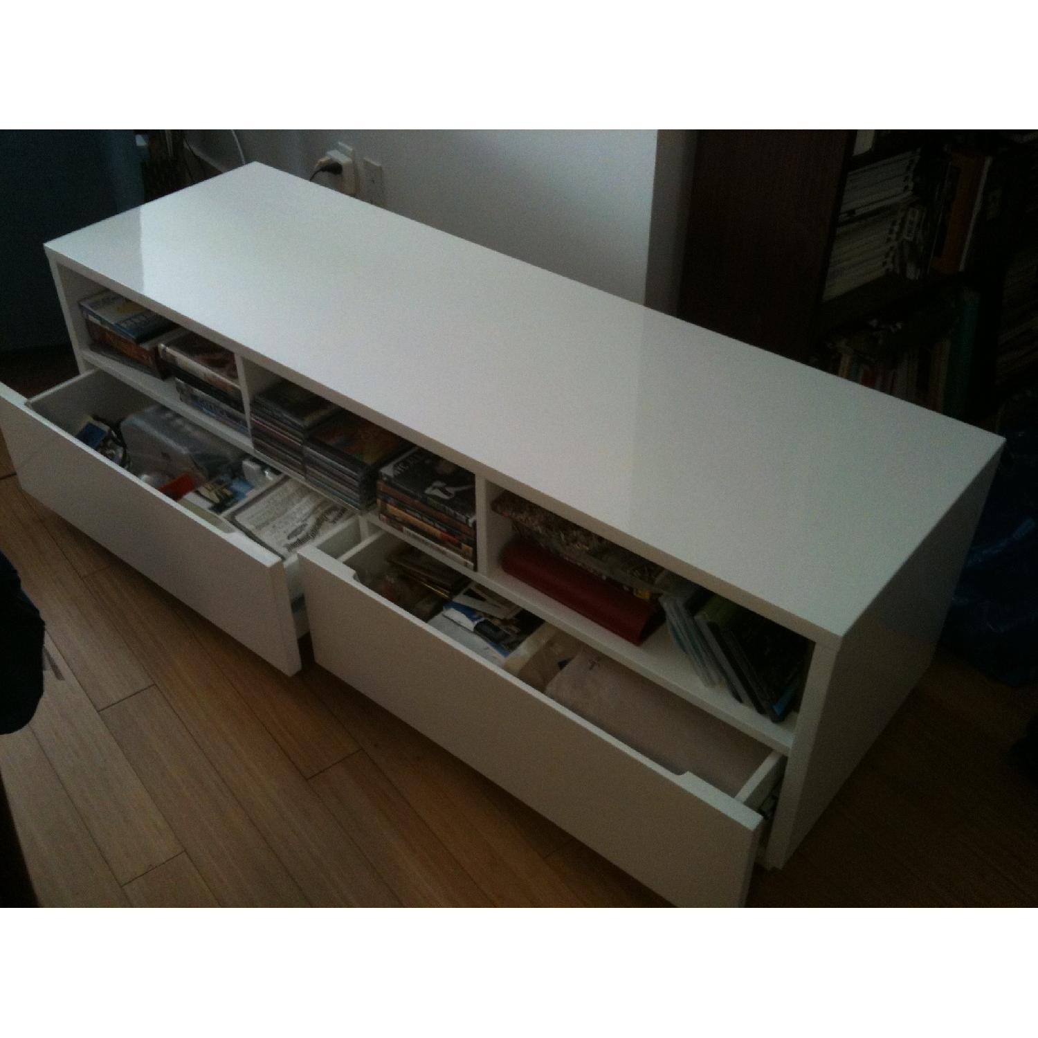 CB2 Chill White Media Console - AptDeco