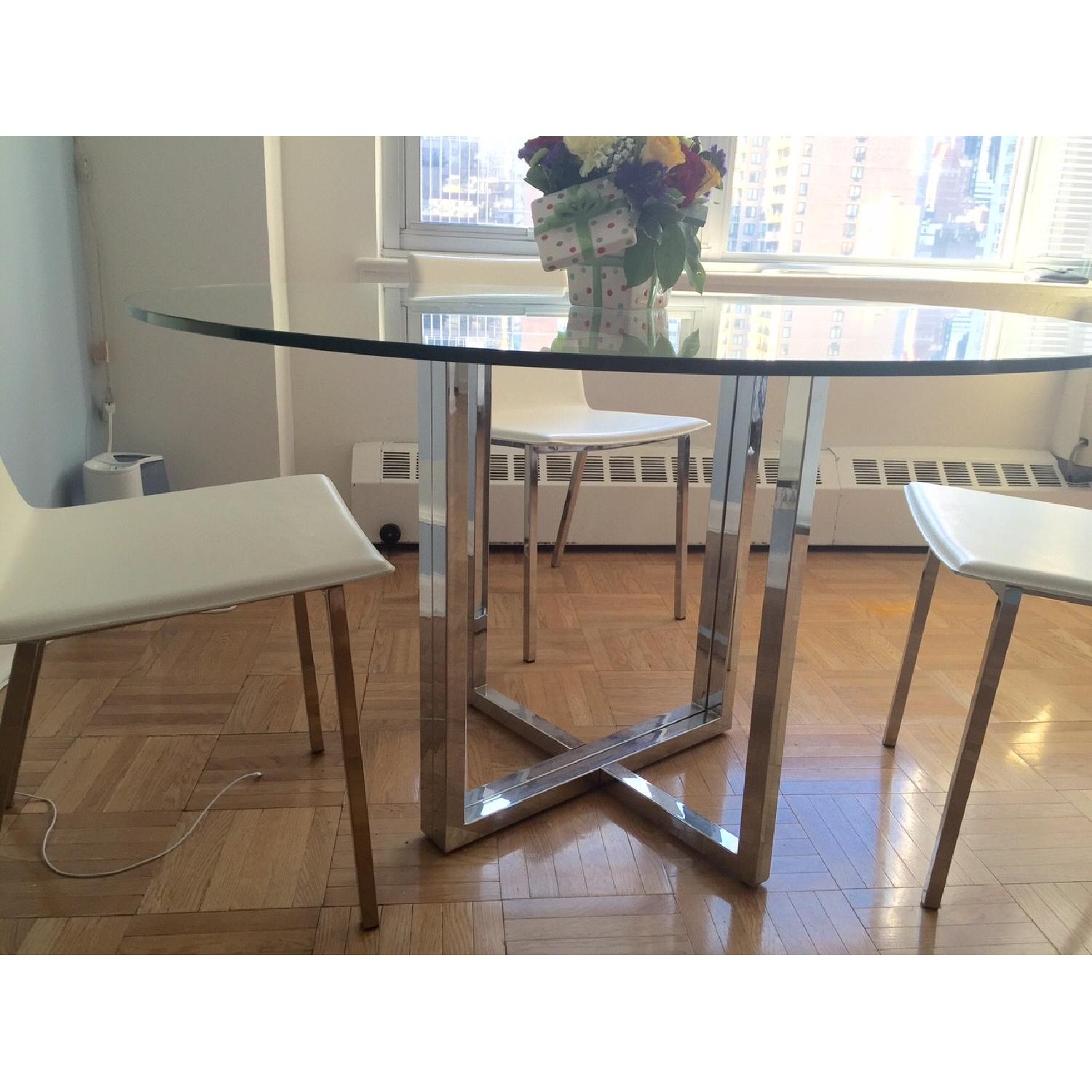 CB2 Silverado Round Dining Table - AptDeco