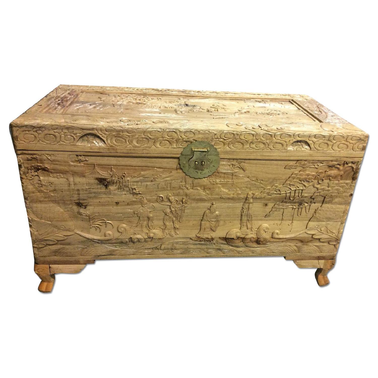 Chinese Carved Trunk - AptDeco