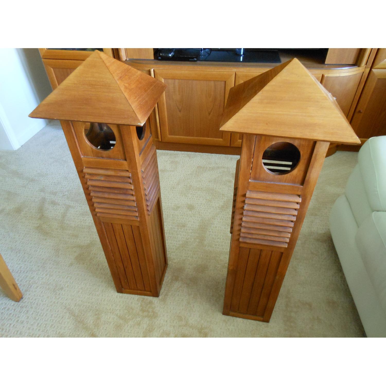 Decorative Wood Accent Towers - Pair - AptDeco