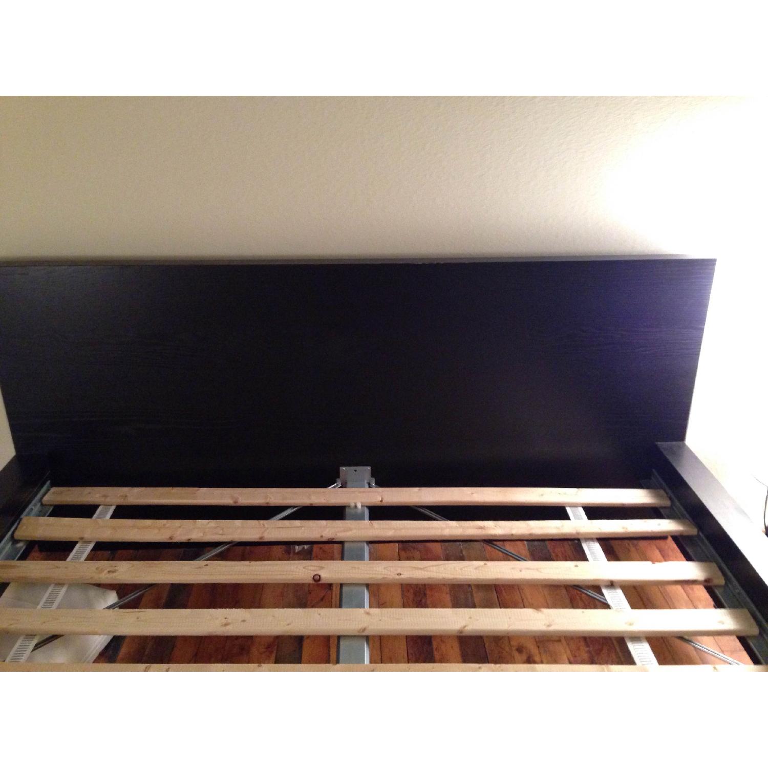 Ikea Malm Low Queen Bed Frame in Black - AptDeco