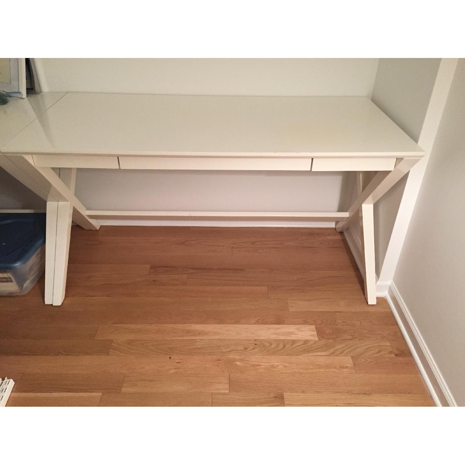 Crate & Barrel Spotlight White Desk - AptDeco