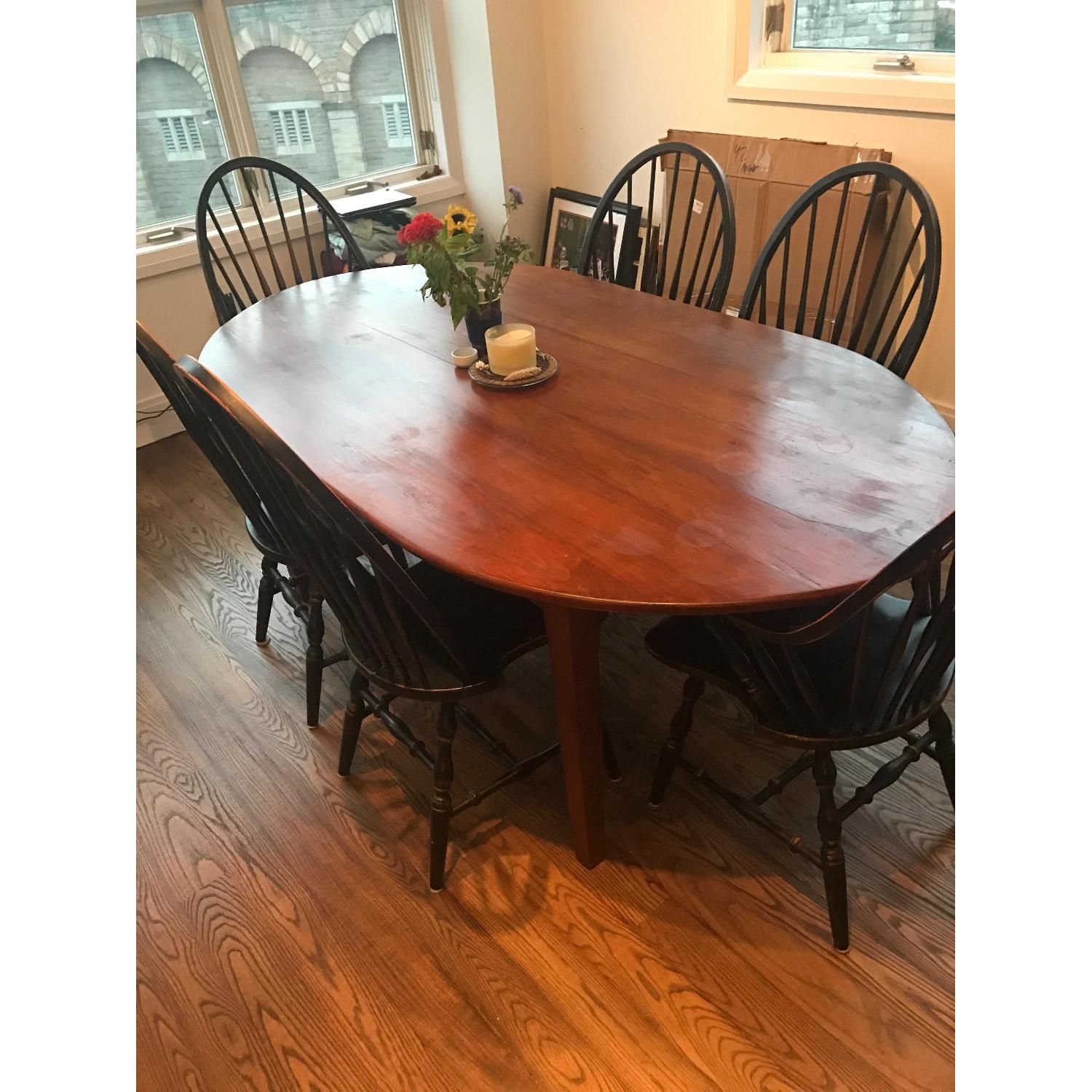 Solid Wood Shaker Style Oval Dining Table - AptDeco