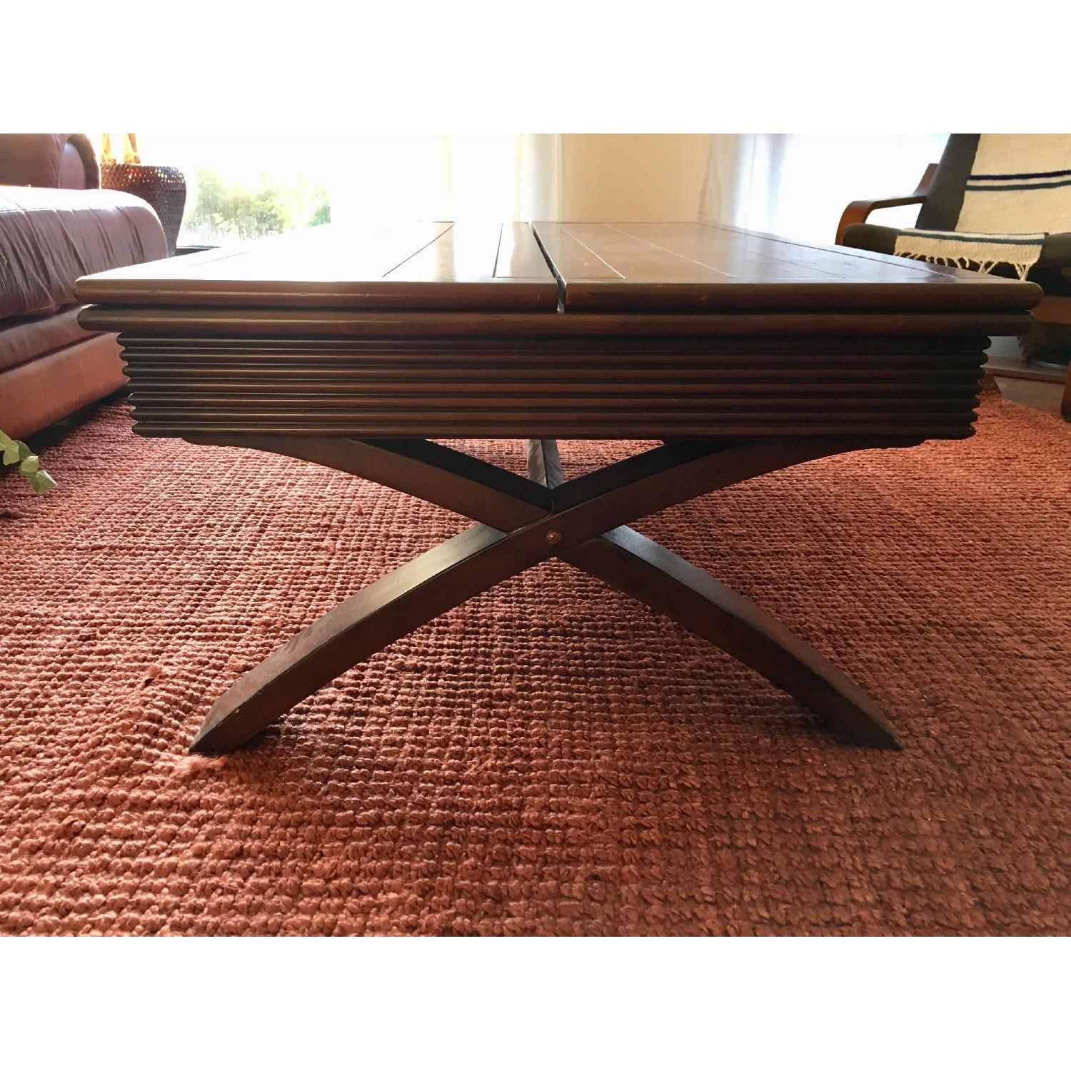 Solid Wood Fold-Out Coffee Table - AptDeco