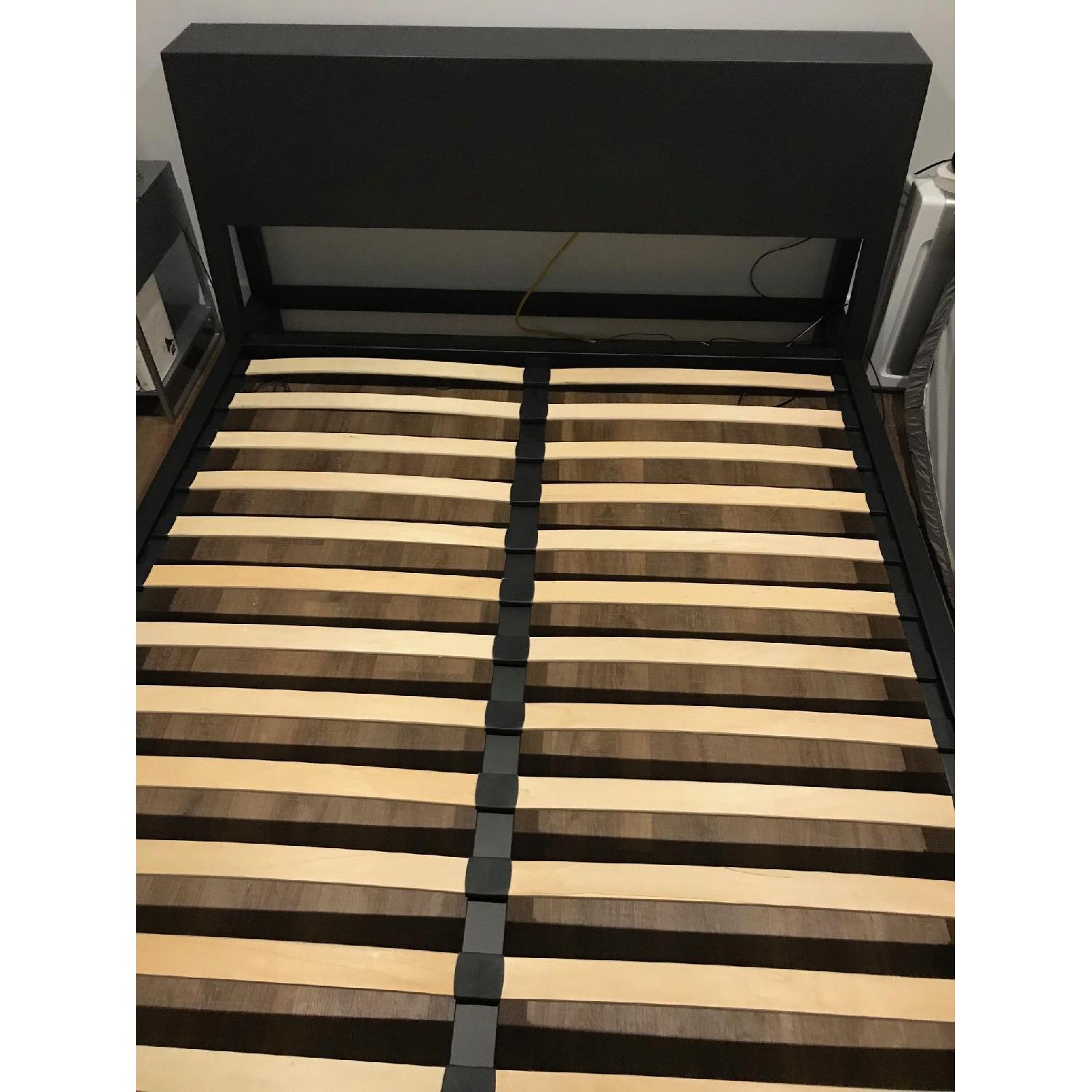 CB2 Queen Size Alpine Gunmetal Steel Bed - AptDeco