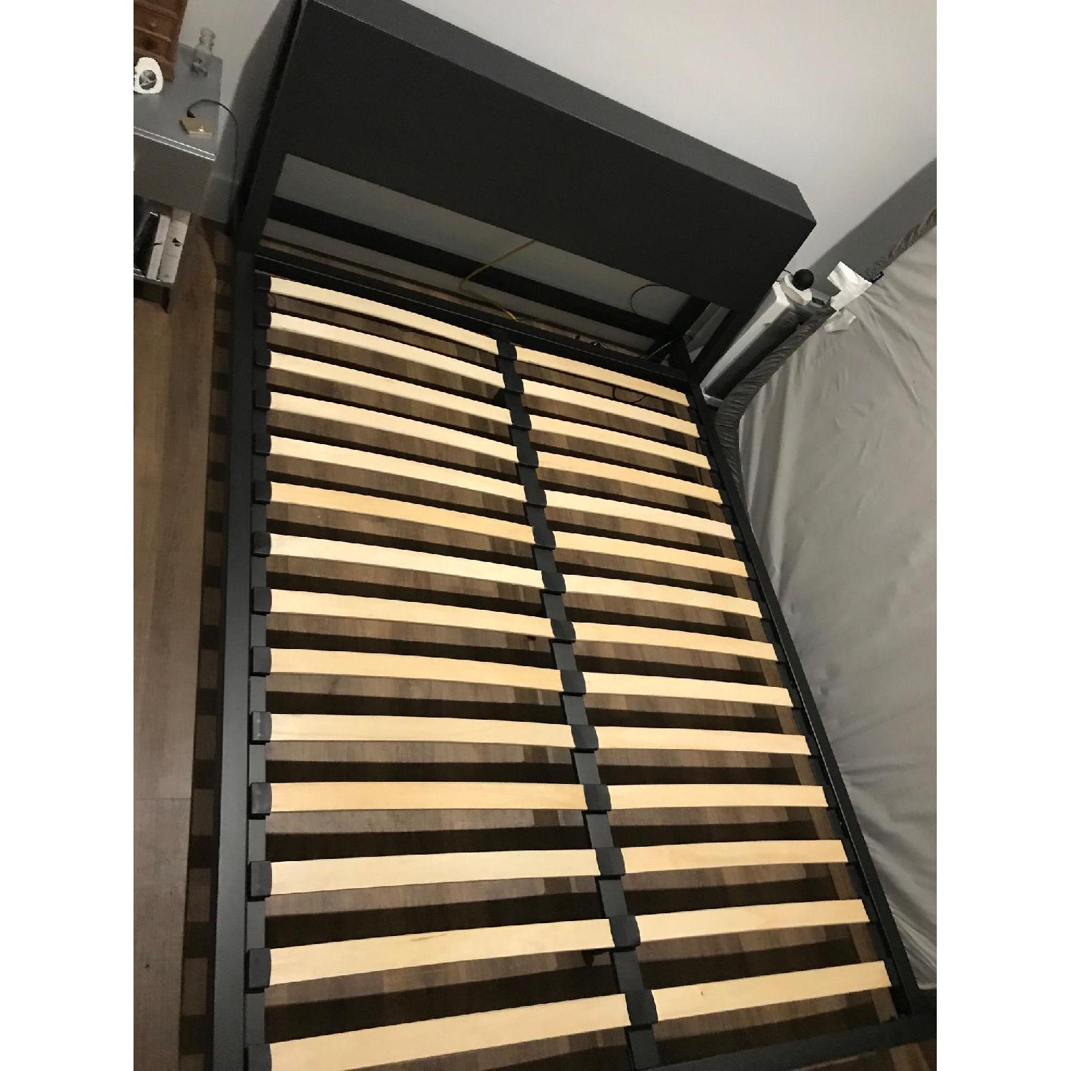 CB2 Queen Size Alpine Gunmetal Steel Bed - AptDeco