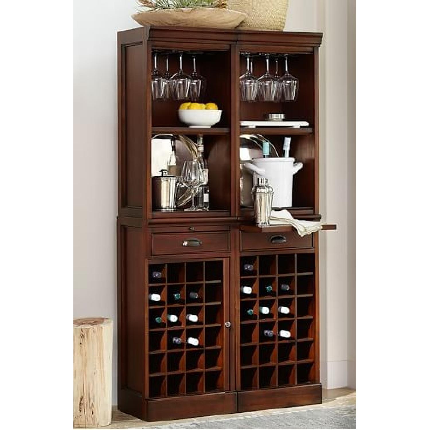 Pottery Barn Modular Bar w/ Wine Grid - AptDeco
