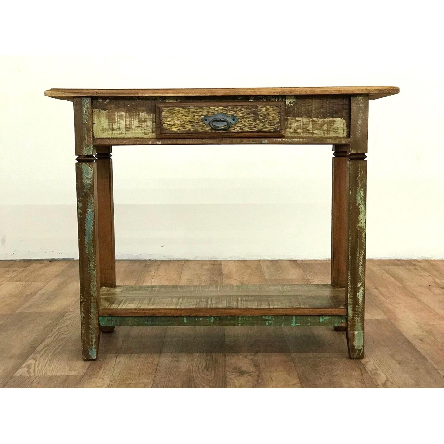Handmade Reclaimed Antique Wood Console Table - AptDeco