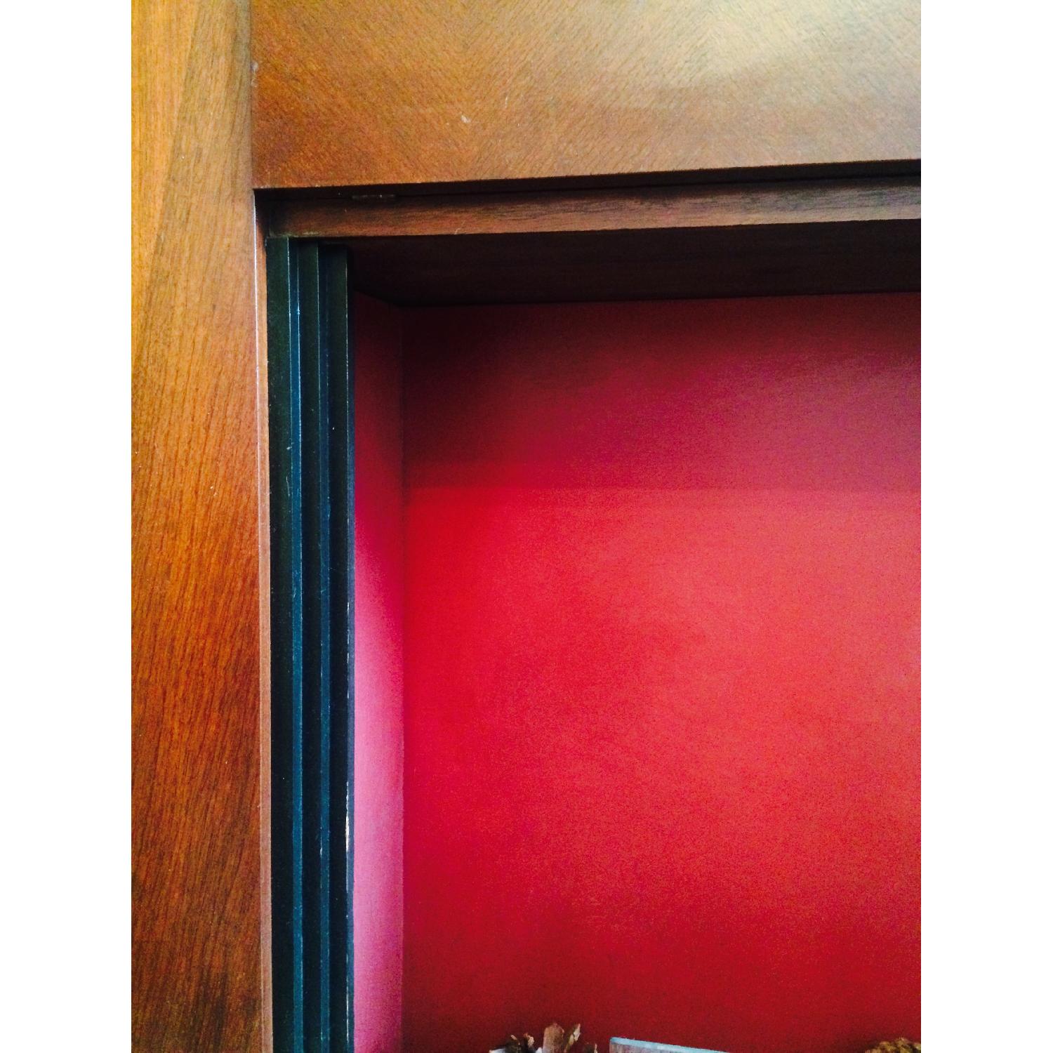 Prohibition Era Fireplace Mantel with Secret Bar Compartment - AptDeco
