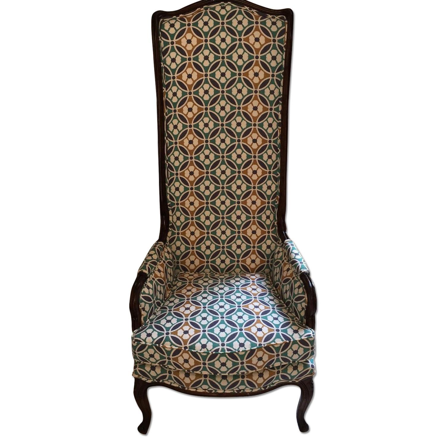 Vintage High Back Chair - AptDeco