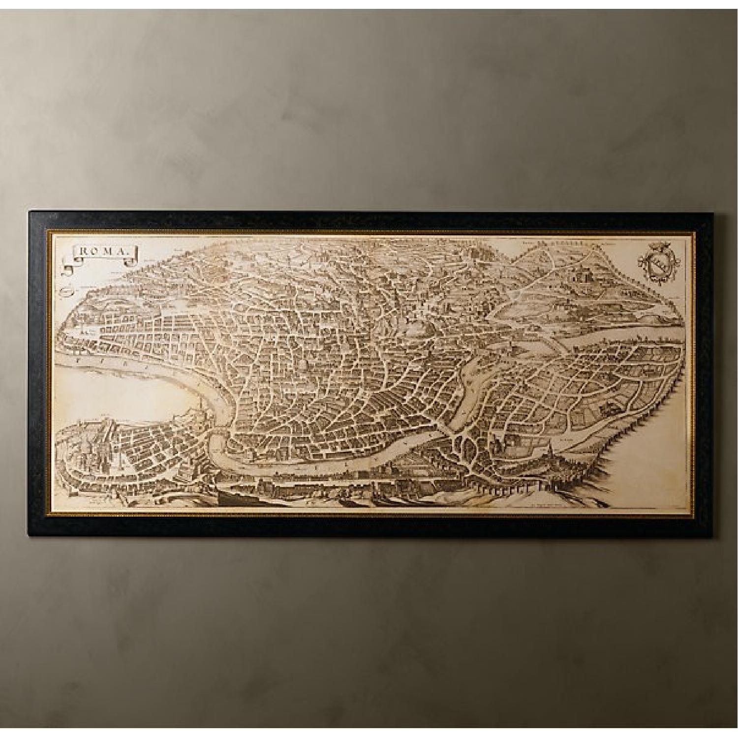 Restoration Hardware 17th C. Map of Rome - AptDeco