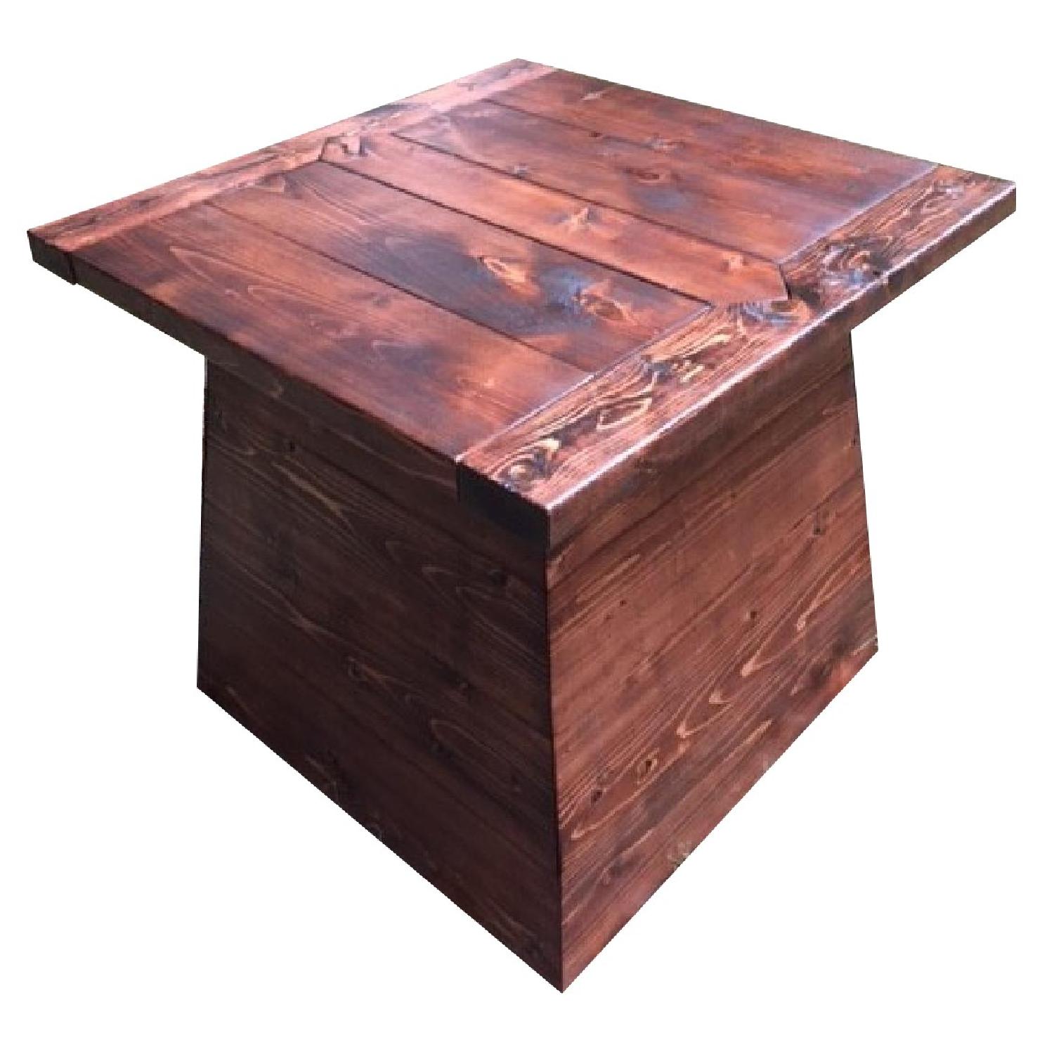 StoneMan WoodcraftCraftsman Style Plinth End Table - AptDeco