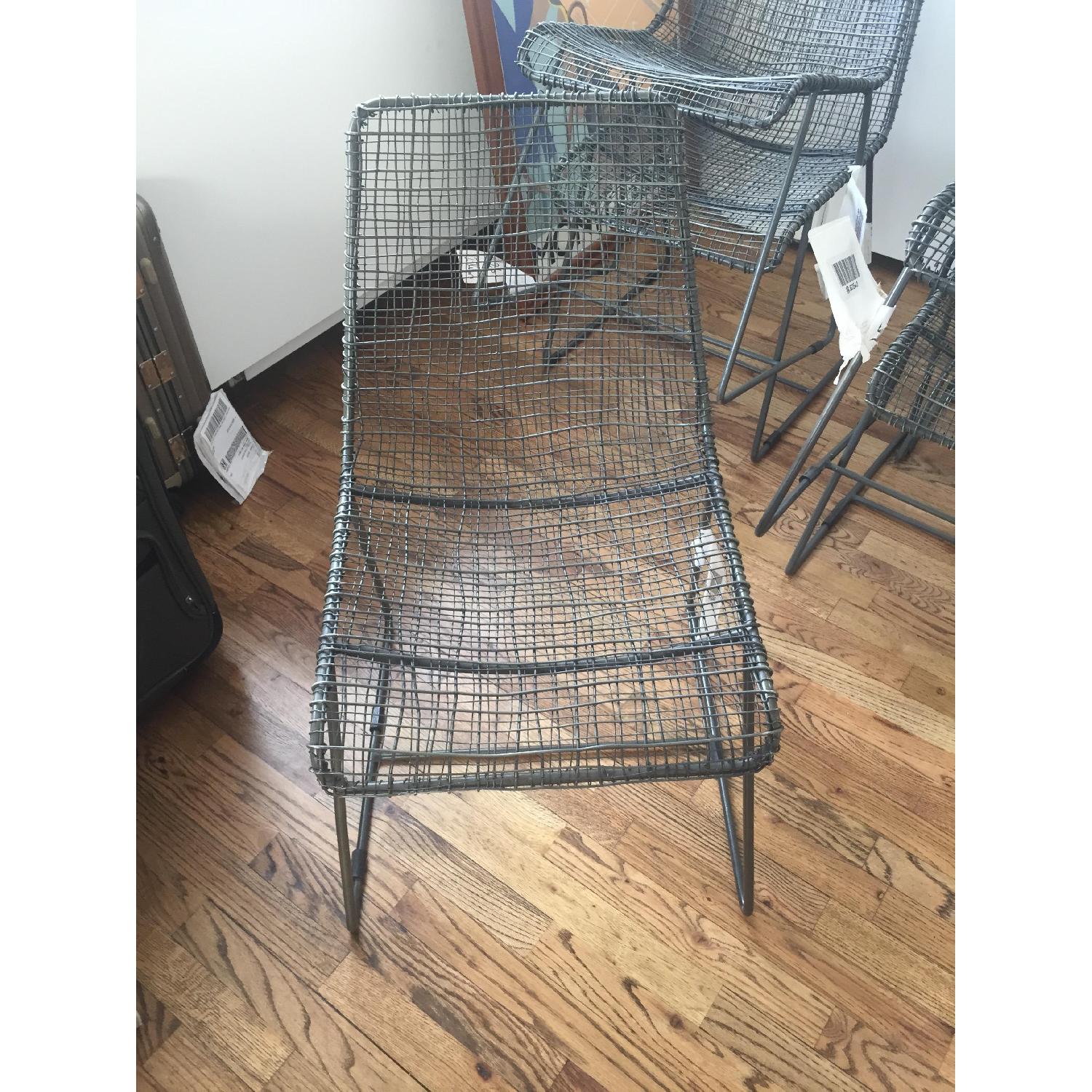 CB2 Reed Zinc Dining Chairs - Set of 6 - AptDeco