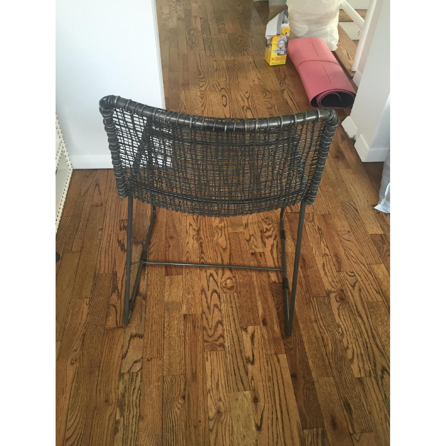 CB2 Reed Zinc Dining Chairs - Set of 6 - AptDeco