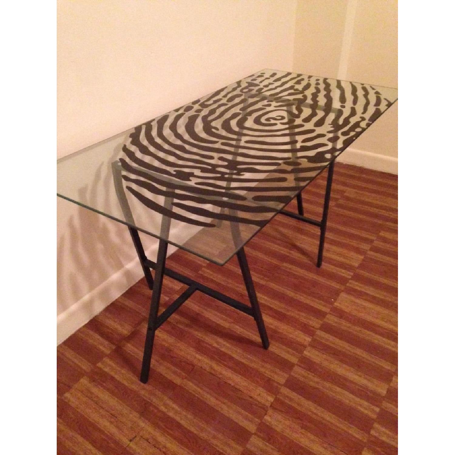 Ikea Glasholm/Lerberg Glass Table - AptDeco