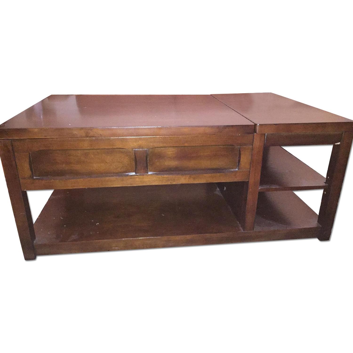 Raymour & Flanigan Stratton Lift-Top Coffee Table - AptDeco