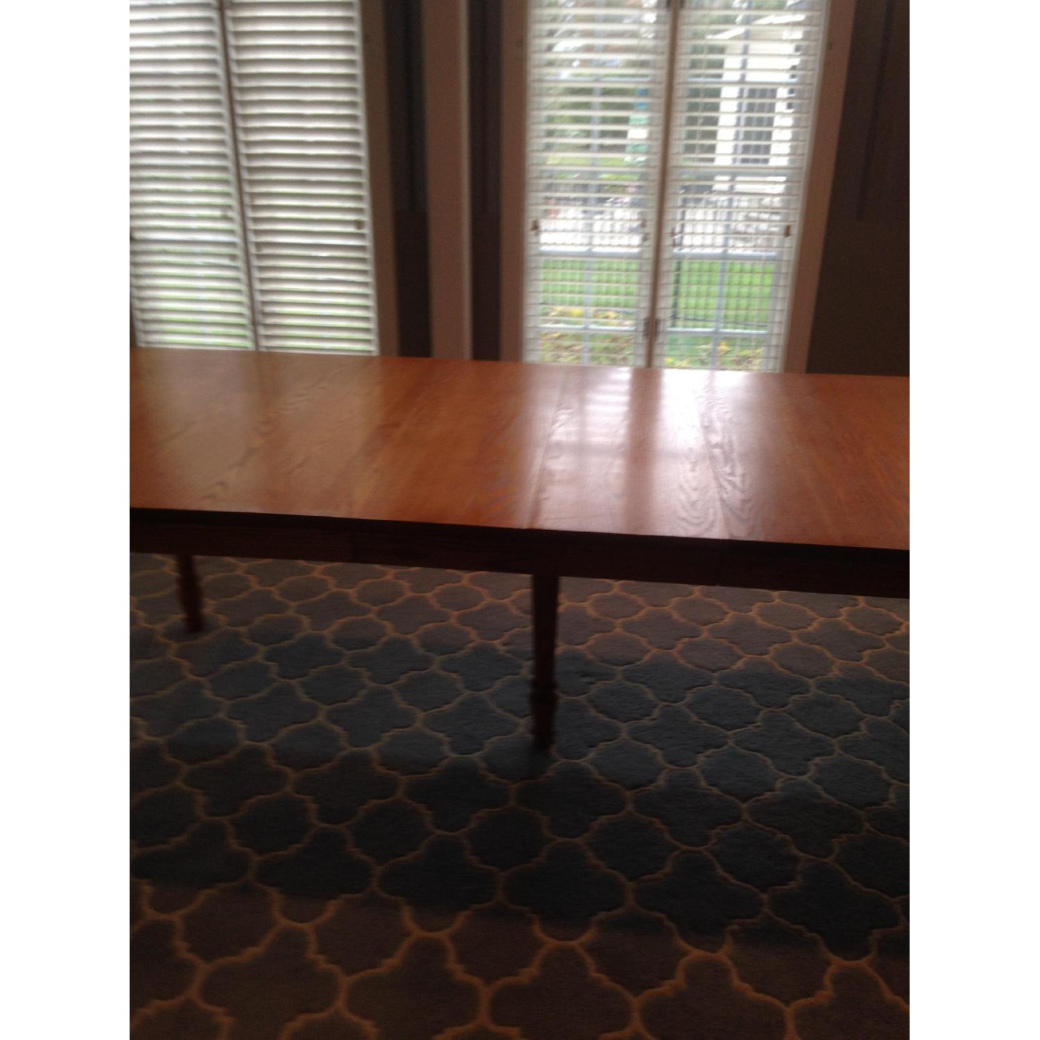 Tom Seely Expandable Oak Dining Room Table + Matching Hutch - AptDeco