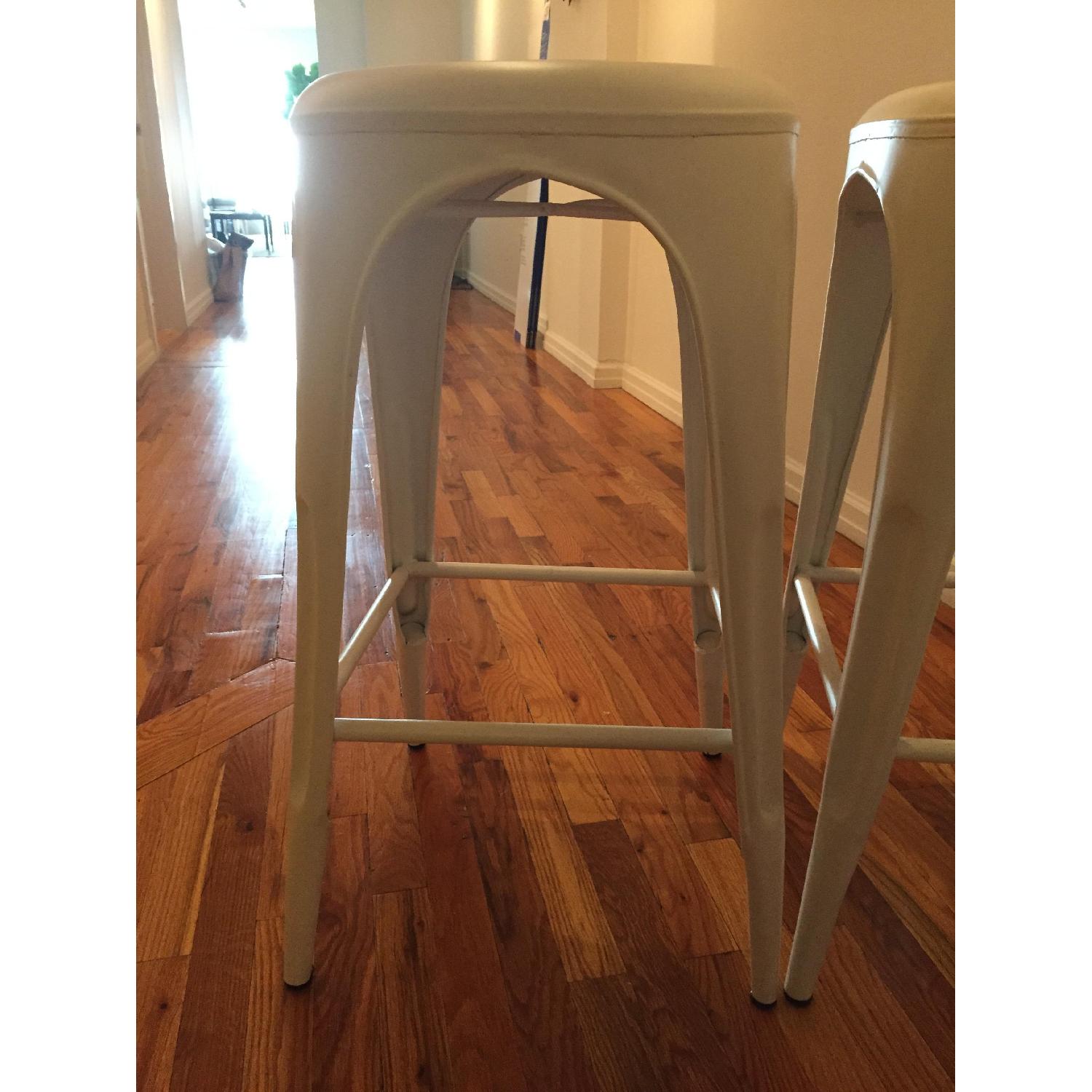 Restoration Hardware Industrial Bar Stools - Pair - AptDeco
