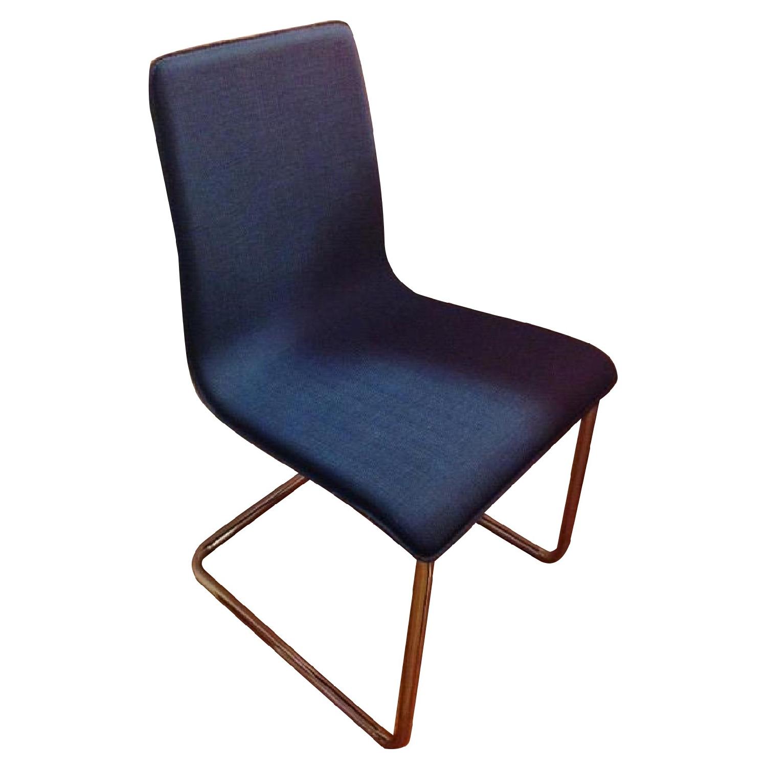 CB2 Pony Chairs in Peacock Blue - Pair - AptDeco