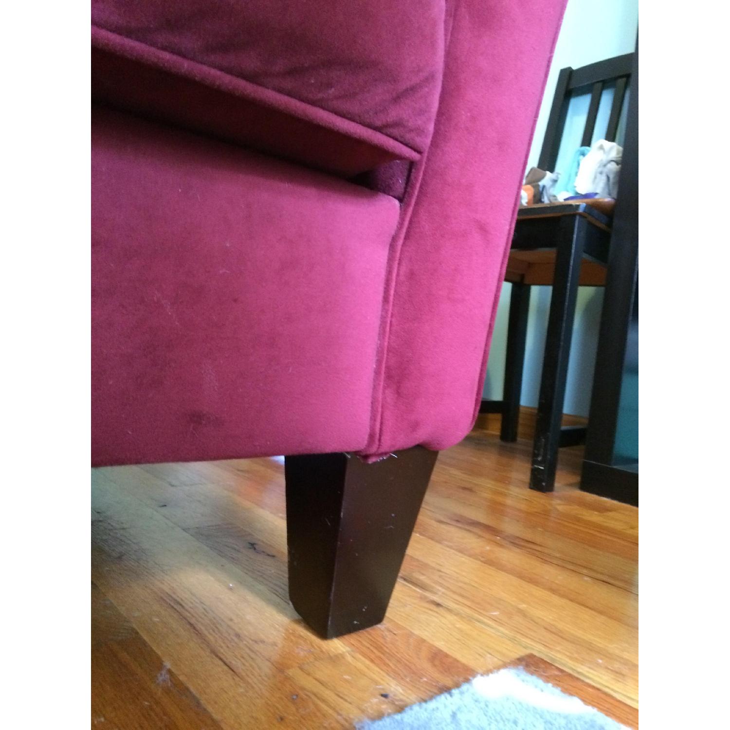 Pier 1 Red Berry Sofa - AptDeco