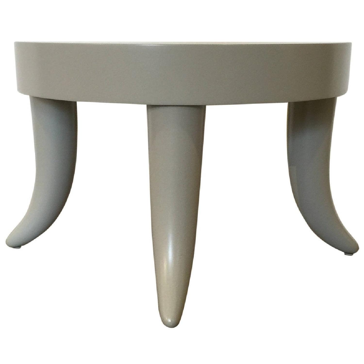Baker Knapp & Tubbs Bill Sofield Gray Tusk Table/Stool - AptDeco