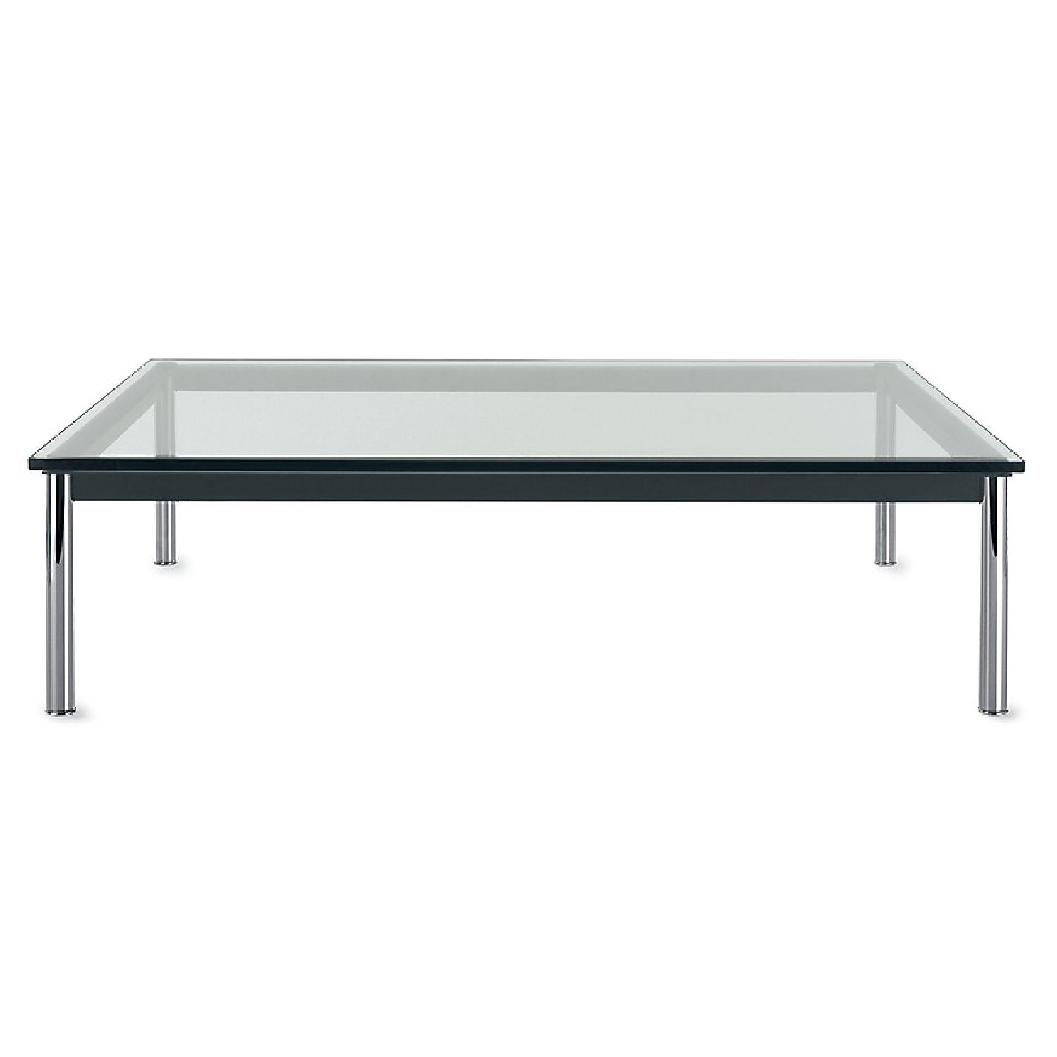 Cassina Corbusier Glass Coffee Table - AptDeco