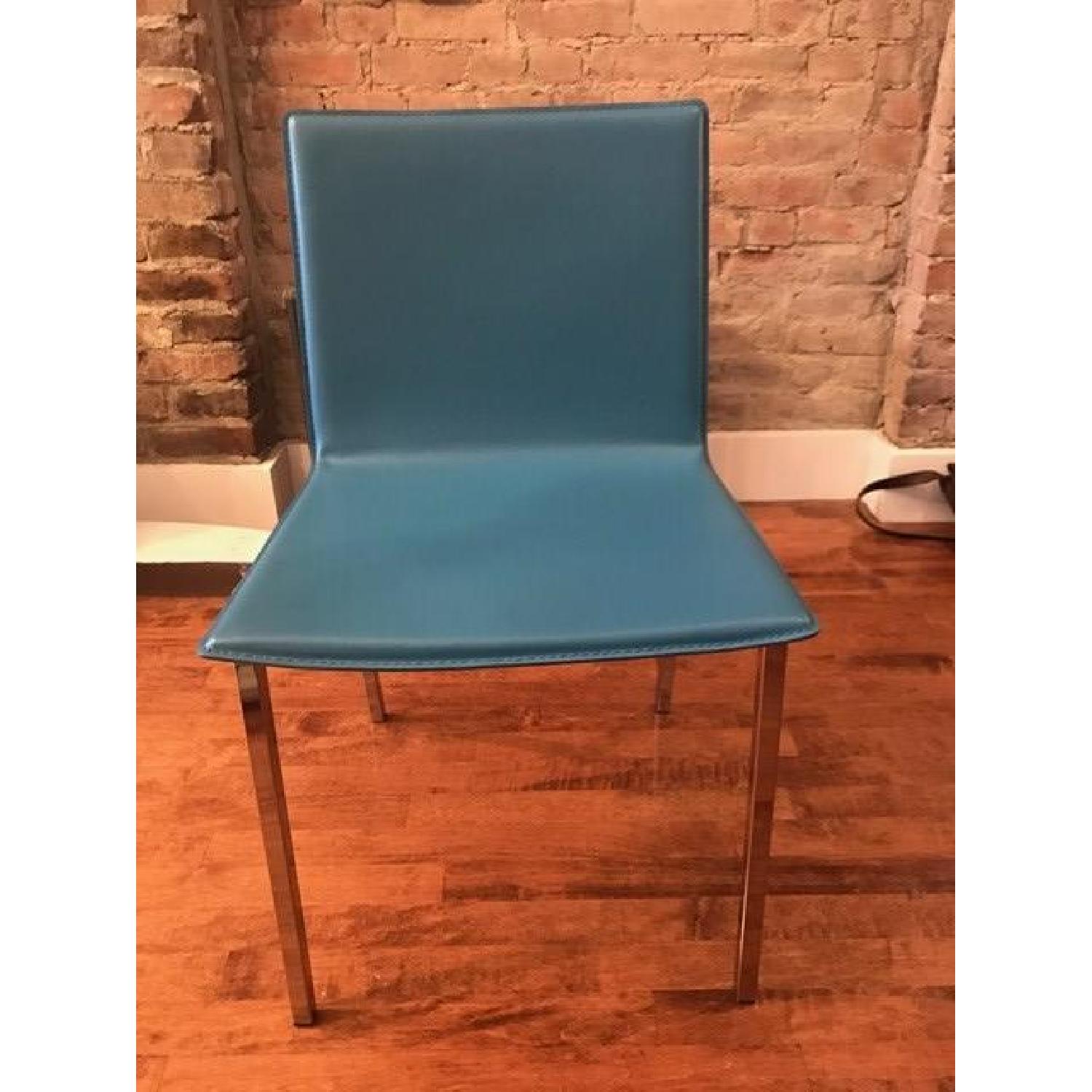 CB2 Phoenix Blue Chair - AptDeco