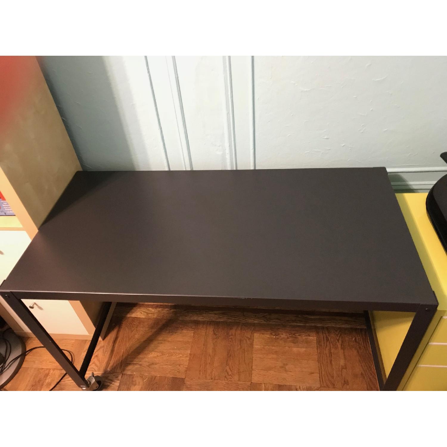 CB2 Go-Cart Carbon Rolling Desk - AptDeco