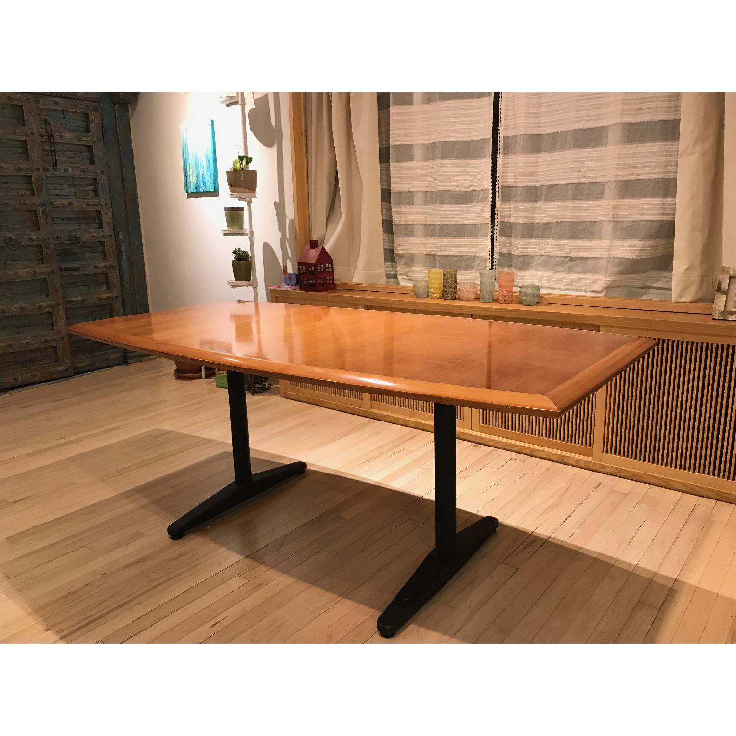 Gunlocke Cherry Wood Conference/Dining Table - AptDeco