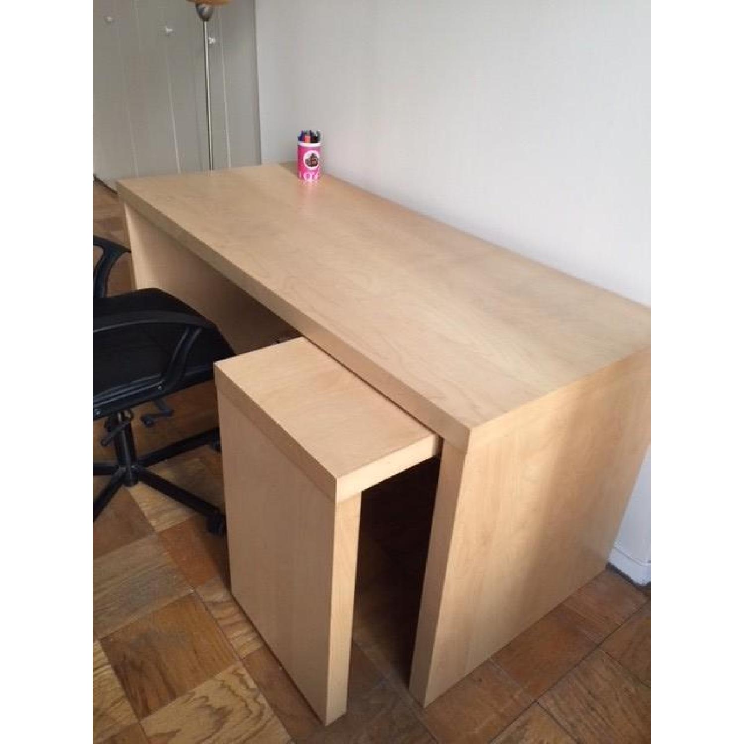 Ikea Malm Desk w/ Pull-Out Panel - AptDeco