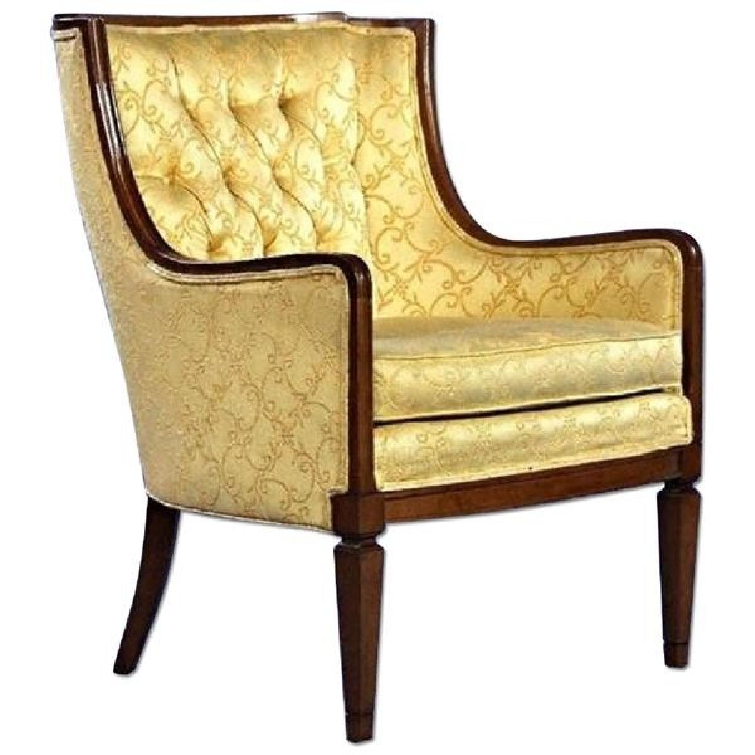 Vintage Mid Century Fine Tufted Chair Armchair - AptDeco
