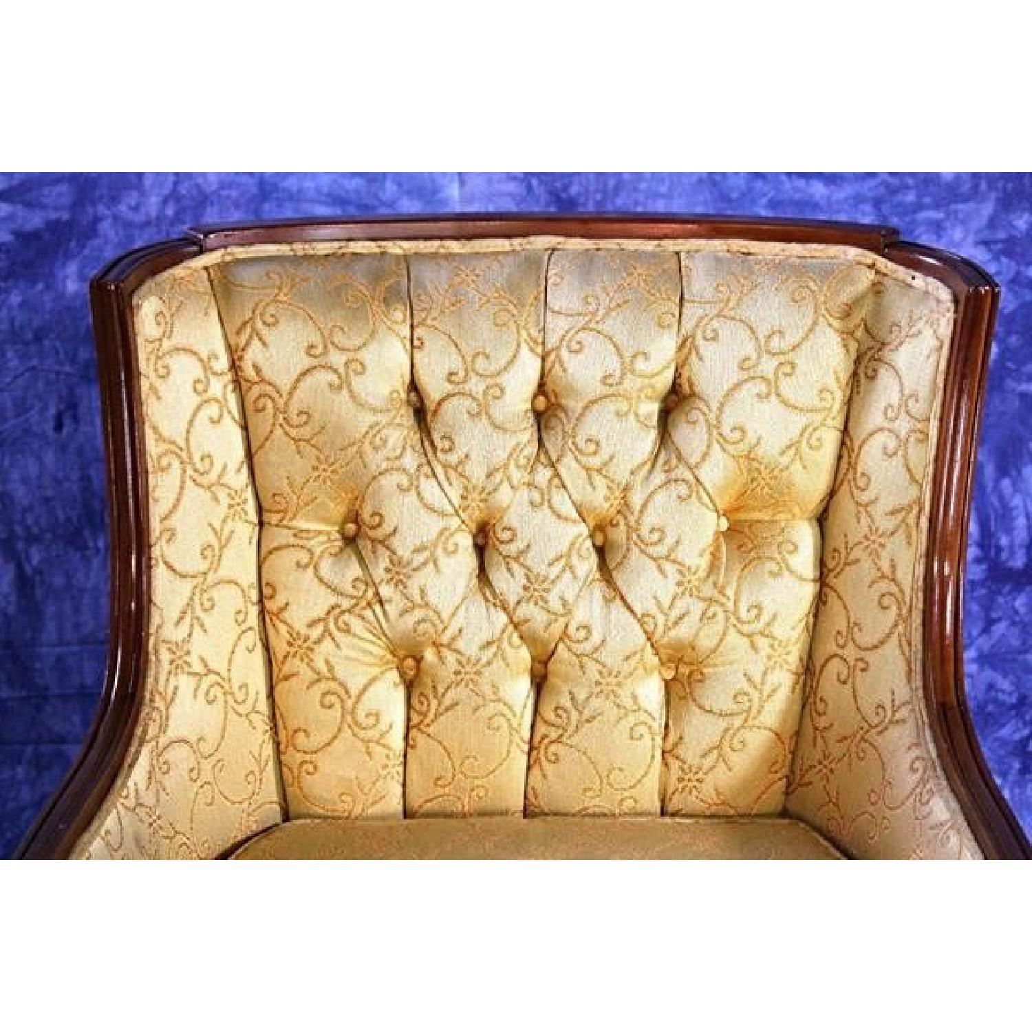 Vintage Mid Century Fine Tufted Chair Armchair - AptDeco